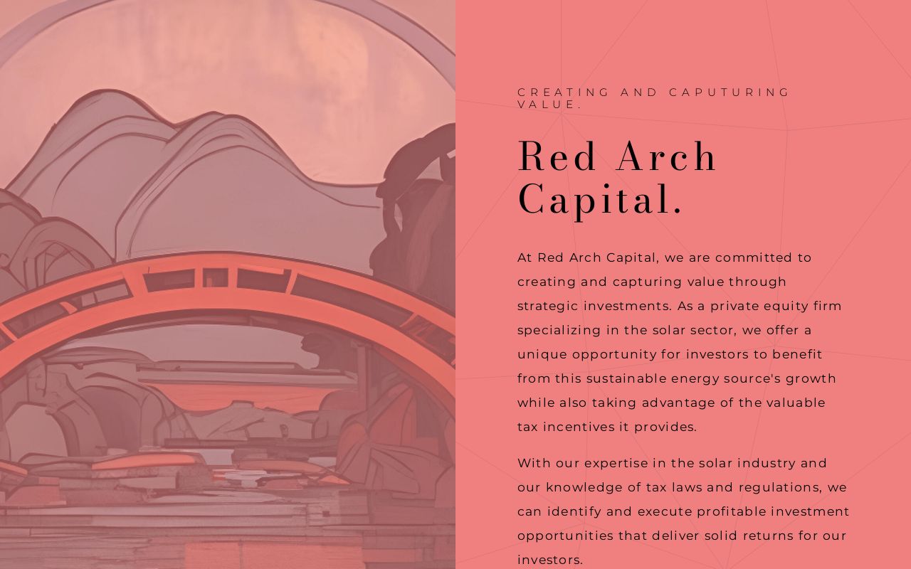 Red Arch Capital | Solar Tax Incentives | Private Equity